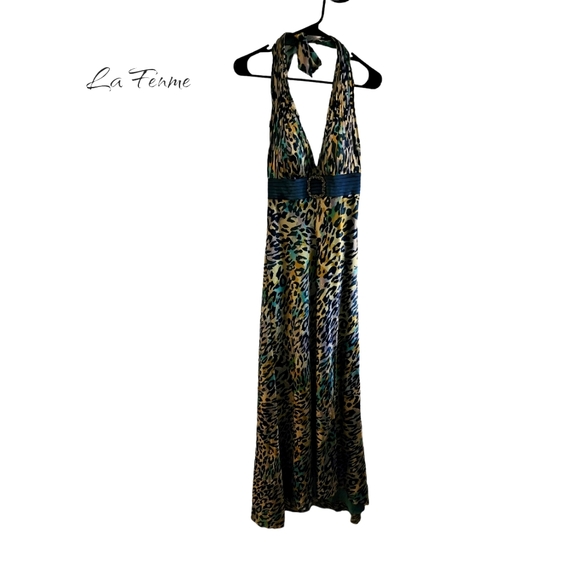 La Femme | Dresses | La Femme Leopard Print Formal Gown | Poshmark